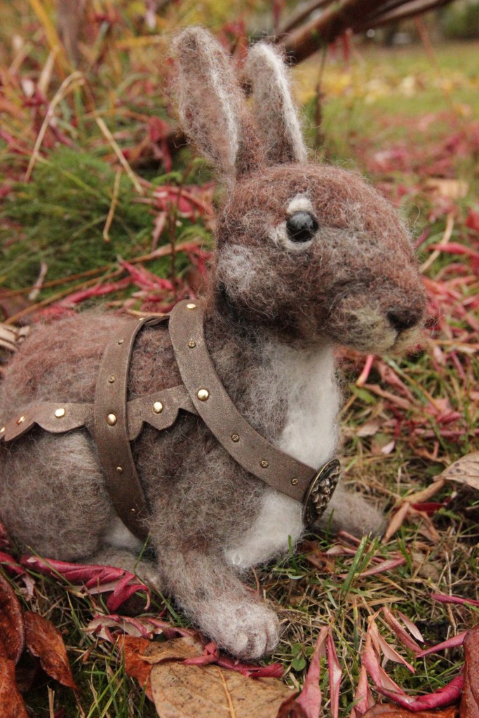 Pumpkin coach and needle felted rabbit | Beneath the ferns